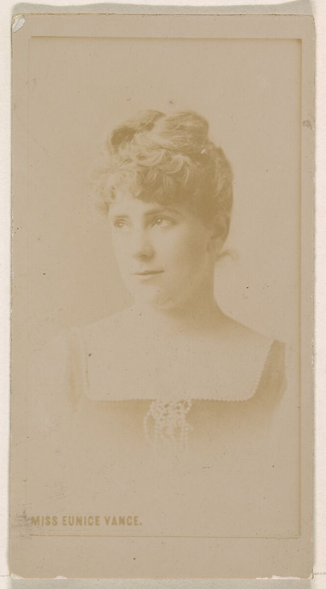 Issued by Kinney Brothers Tobacco Company - Miss Eunice Vance, from the ...