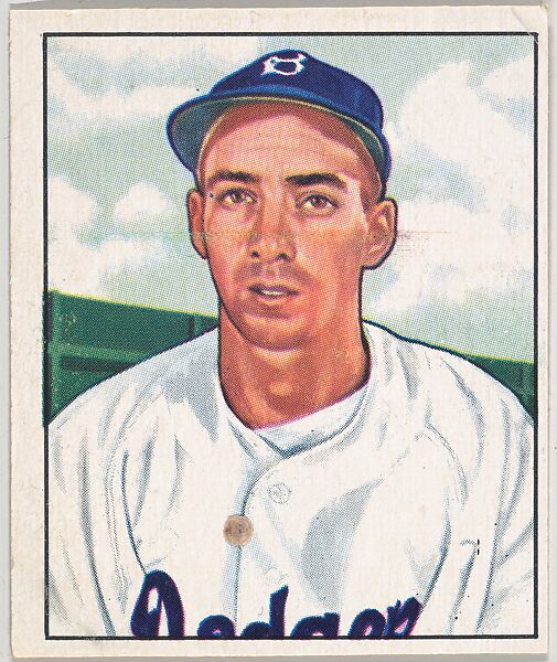 Issued by Bowman Gum Company - Billy Cox, 3rd Base, Brooklyn Dodgers ...