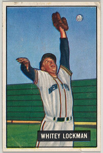 Issued by Bowman Gum Company - Whitey Lockman, Outfield, New York ...