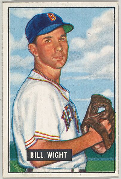Issued by Bowman Gum Company - Bill Wight, Pitcher, Boston Red Sox ...