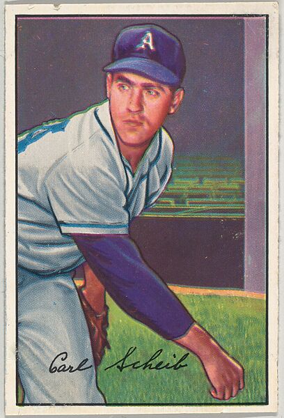 Issued by Bowman Gum Company | Carl Scheib, Pitcher, Philadelphia ...