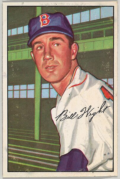 Issued by Bowman Gum Company | Bill Wight, Pitcher, Boston Red Sox ...