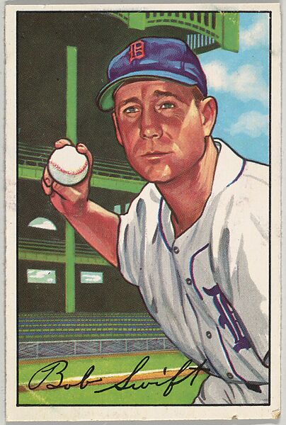 Issued by Bowman Gum Company | Bob Swift, Catcher, Detroit Tigers, from ...