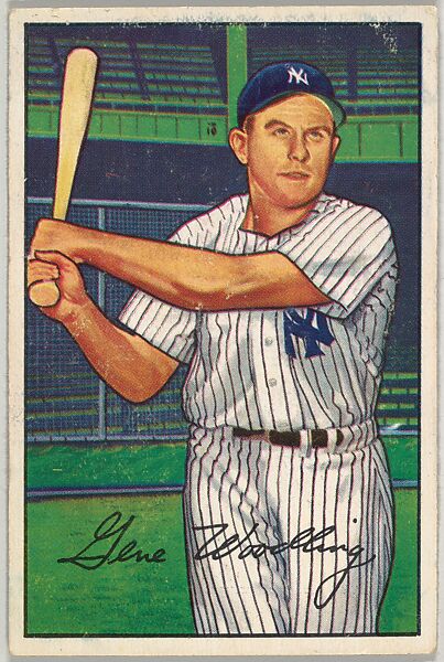 Issued by Bowman Gum Company - Gene Woodling, Outfield, New York ...