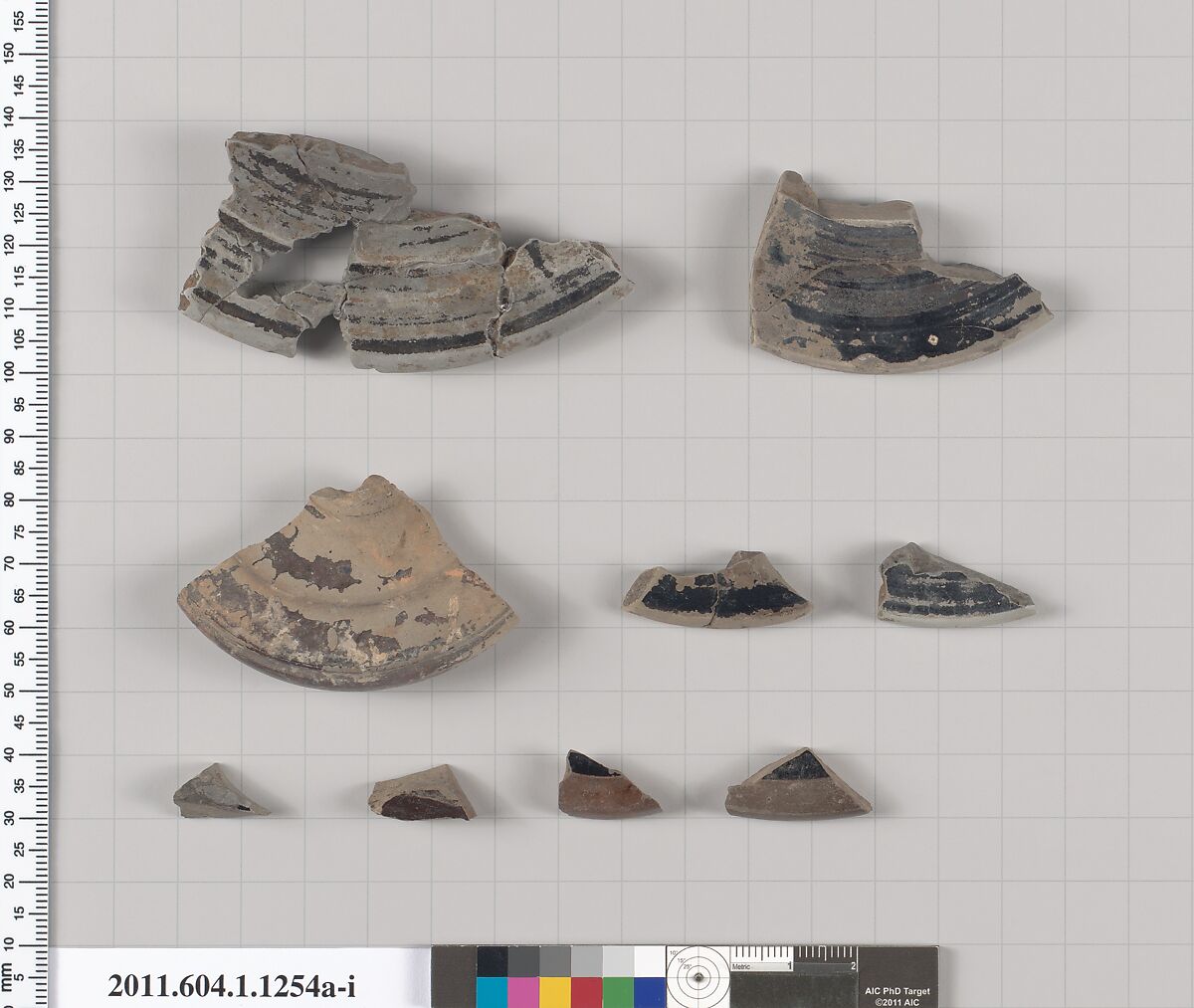 Terracotta fragments of kylikes (drinking cups) - Greek, Attic ...