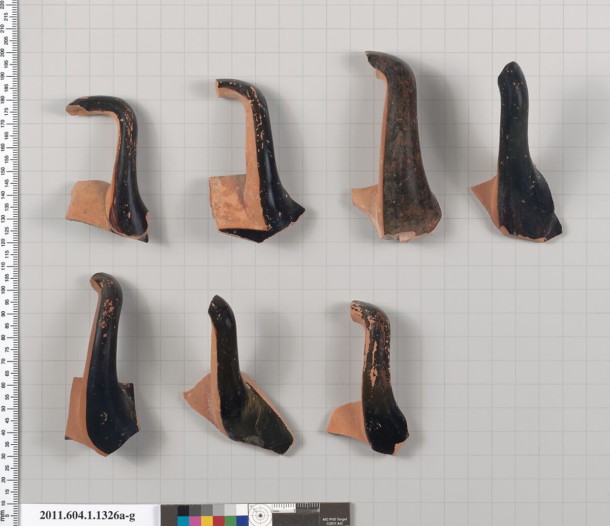 Terracotta fragments of kylikes (drinking cups) - Greek, Attic ...