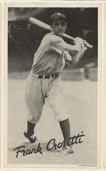 Issued by the Goudey Gum Company - Frank Crosetti, from the Goudey Wide ...