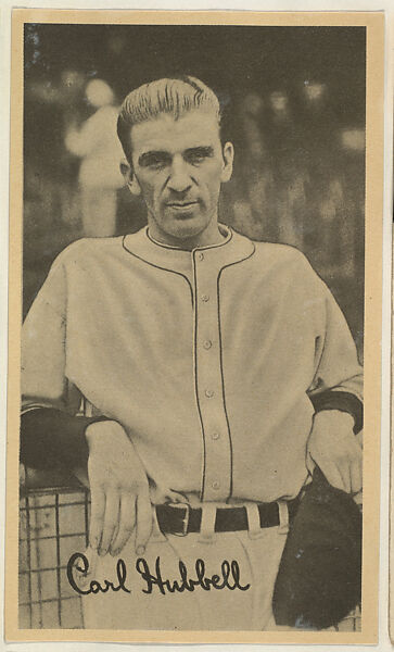Issued by the Goudey Gum Company - Carl Hubbell, from the Goudey Wide ...