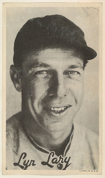 Issued by the Goudey Gum Company | Lyn Lary, from the Goudey Wide Pen ...