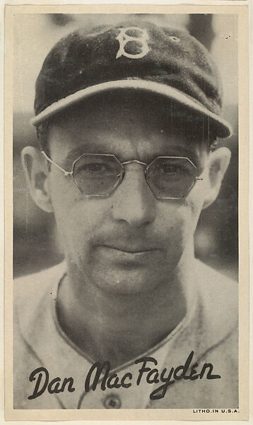 Issued by the Goudey Gum Company | Dan MacFayden, from the Goudey Wide ...