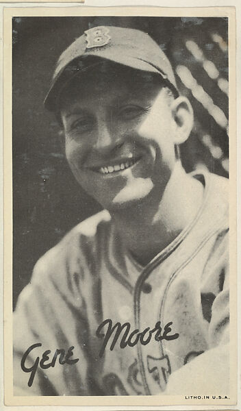 Issued by the Goudey Gum Company | Gene Moore, from the Goudey Wide Pen ...