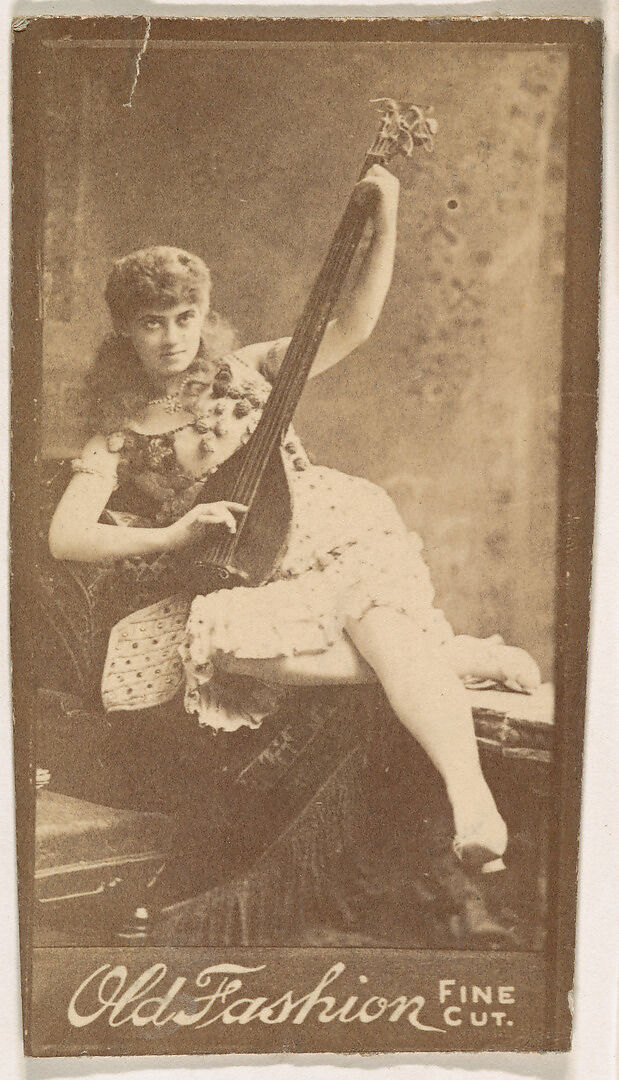 Actress playing mandolin, from the Actresses series (N664) promoting ...