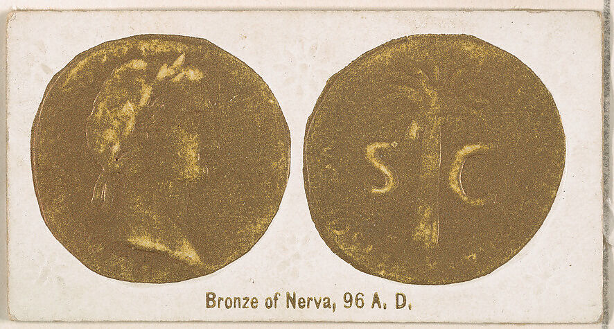 Issued by William S. Kimball & Company | Bronze of Nerva, 96 A.D., from ...
