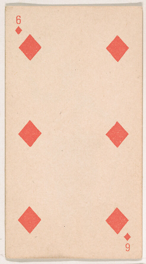 Issued by Kinney Brothers Tobacco Company | Six of Diamonds, from the ...