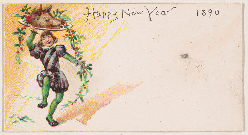 Issued by Kinney Brothers Tobacco Company | Happy New Year 1890, from ...