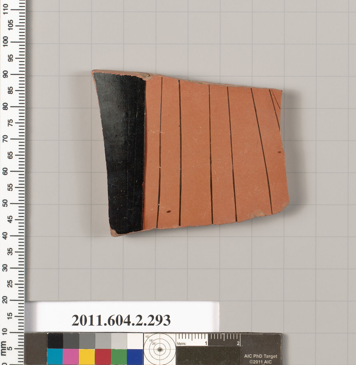 Terracotta fragment of a column-krater (bowl for mixing wine and water ...