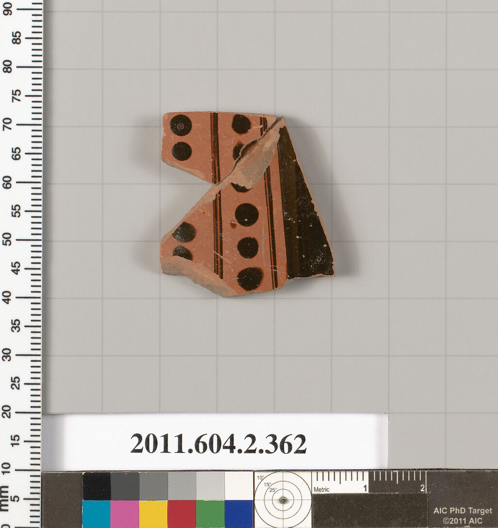 Terracotta fragment of a column-krater (bowl for mixing wine and water ...