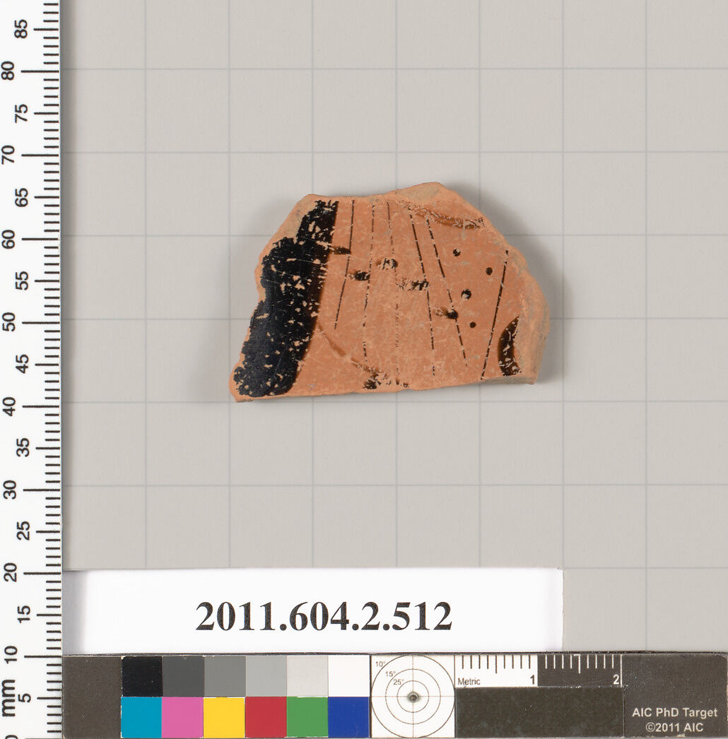 Terracotta fragment of a column-krater (bowl for mixing wine and water ...