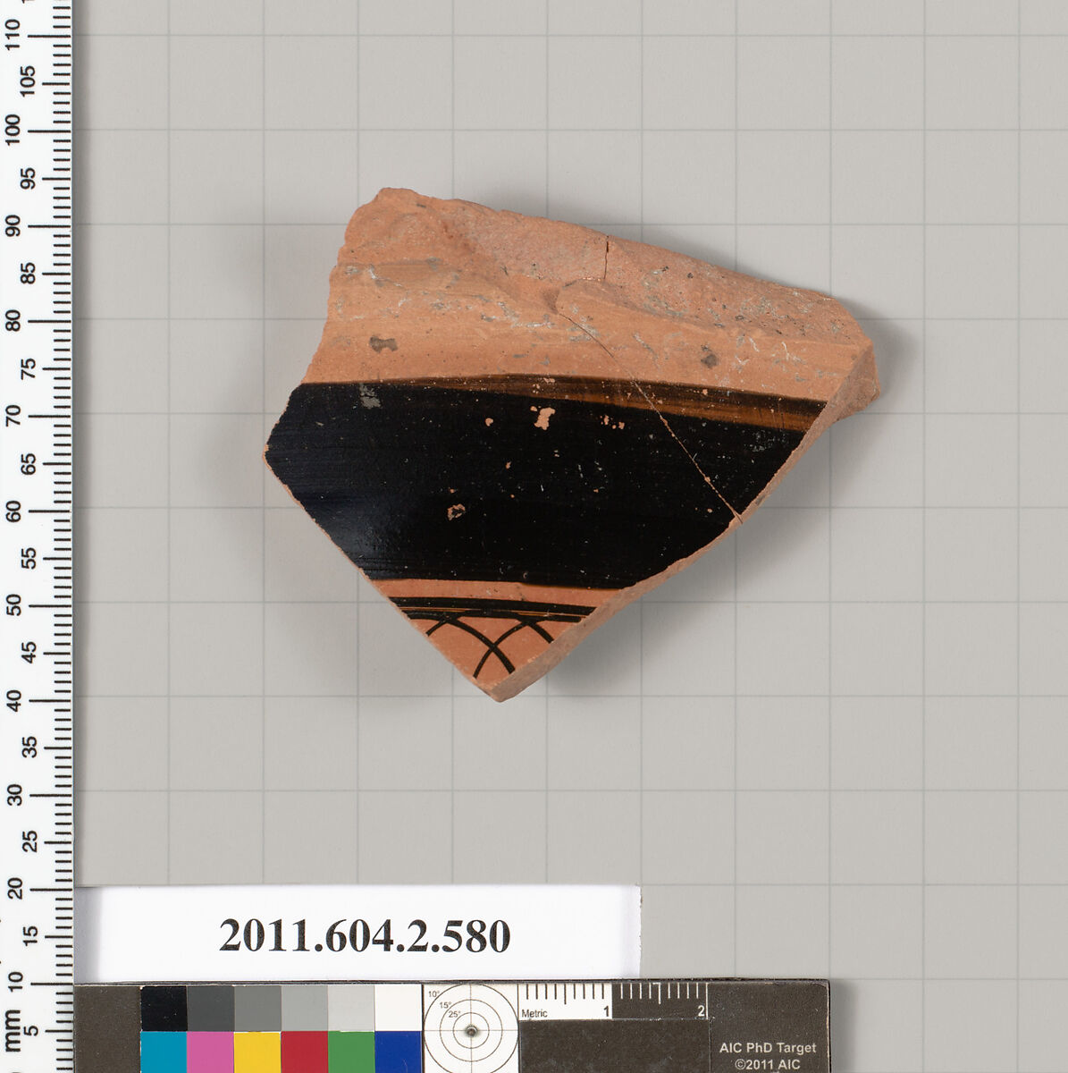 Terracotta fragment of a column-krater (bowl for mixing wine and water ...