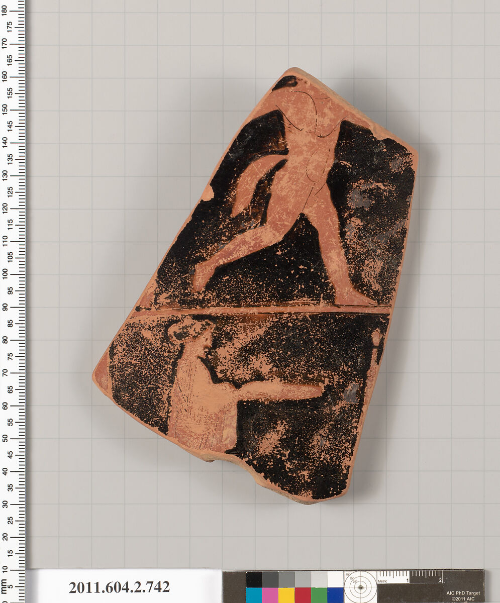 Terracotta fragment of a calyx-krater (bowl for mixing wine and water ...