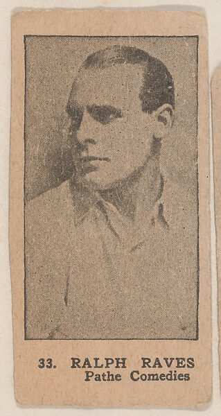 Ralph Raves, Pathé Comedies, strip card (W511) | The Metropolitan ...