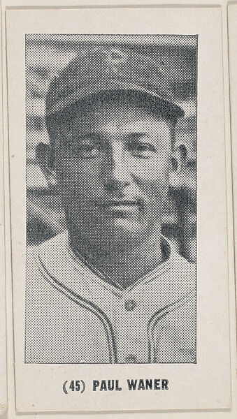 Paul Waner from the Baseball Players photo series (W502) - The ...