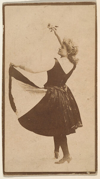 Issued by W. Duke, Sons & Co. - [Actress in dance pose with back turned ...