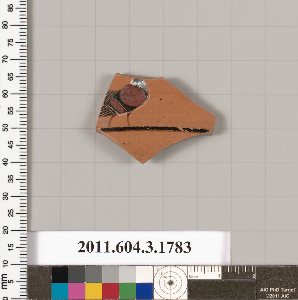 Terracotta rim fragment of a kylix: Lip cup (drinking cup) - Greek ...