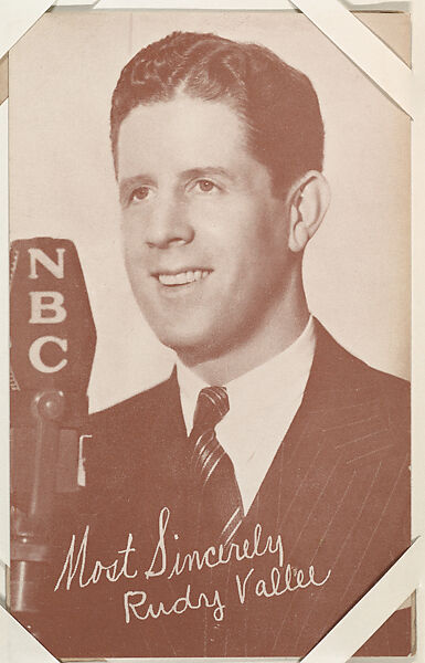 Rudy Vallee from TV and Radio Stars Exhibit Cards series (W409) - The ...