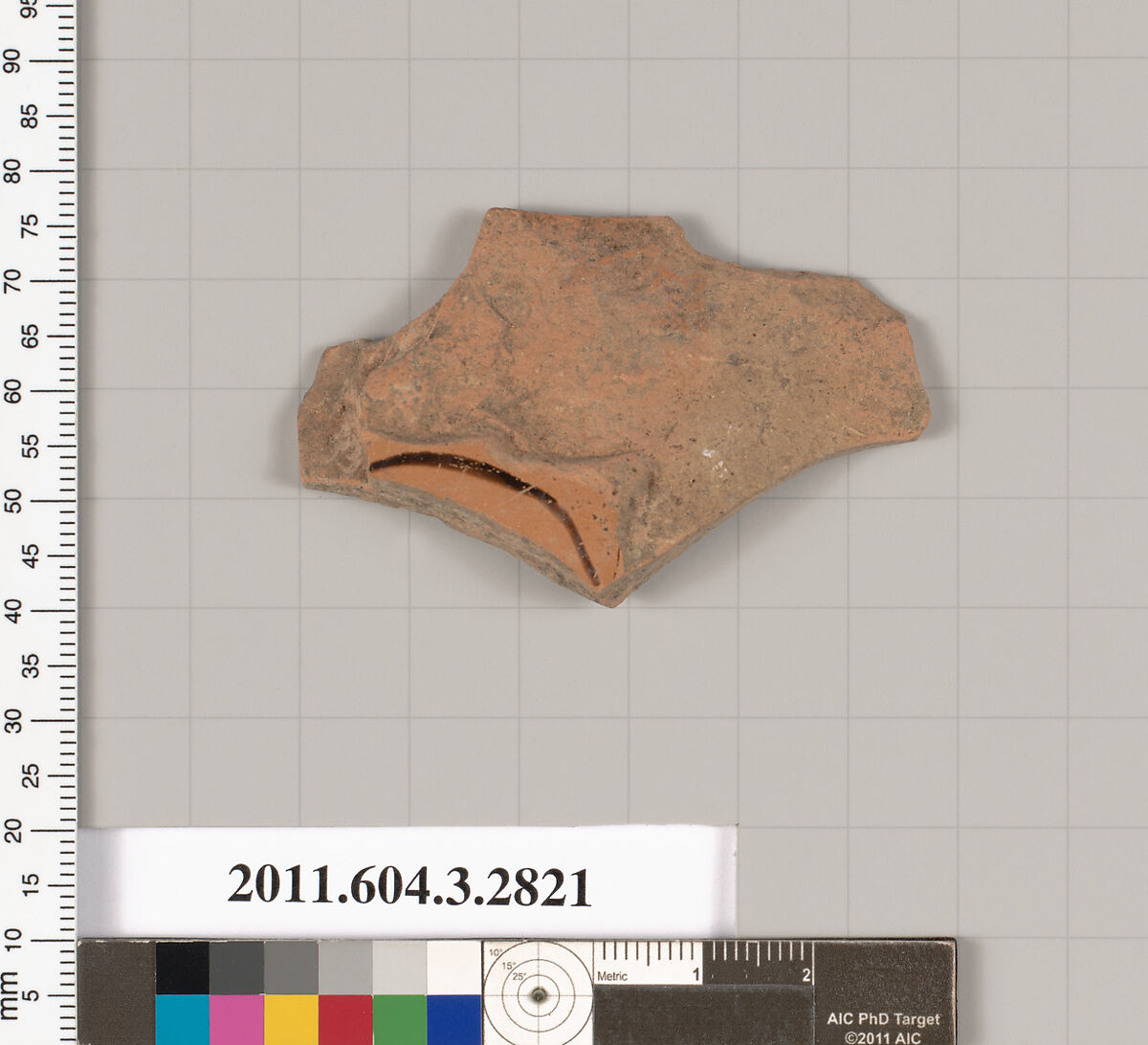 Terracotta fragment of an undetermined shape - Greek, Attic - Archaic ...