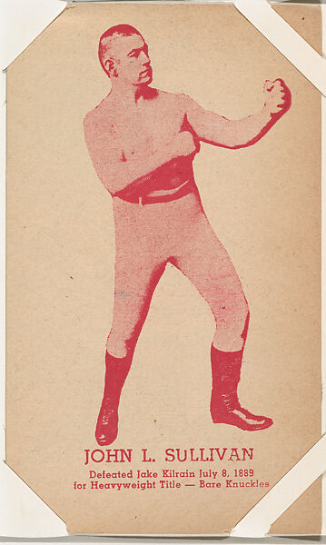 John L. Sullivan from Boxers Exhibits series (W467) | The Metropolitan ...