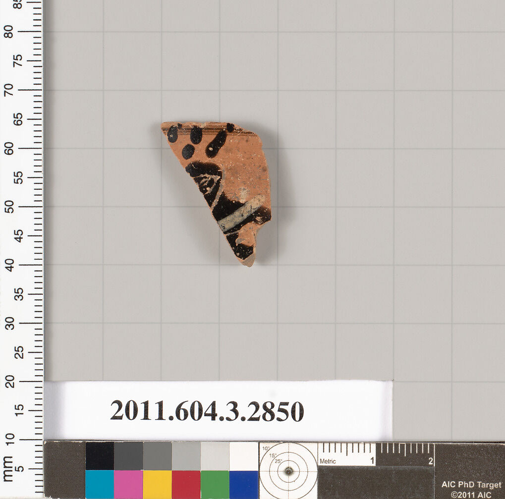 Terracotta fragment of a closed shape - Greek, Attic - Archaic - The ...