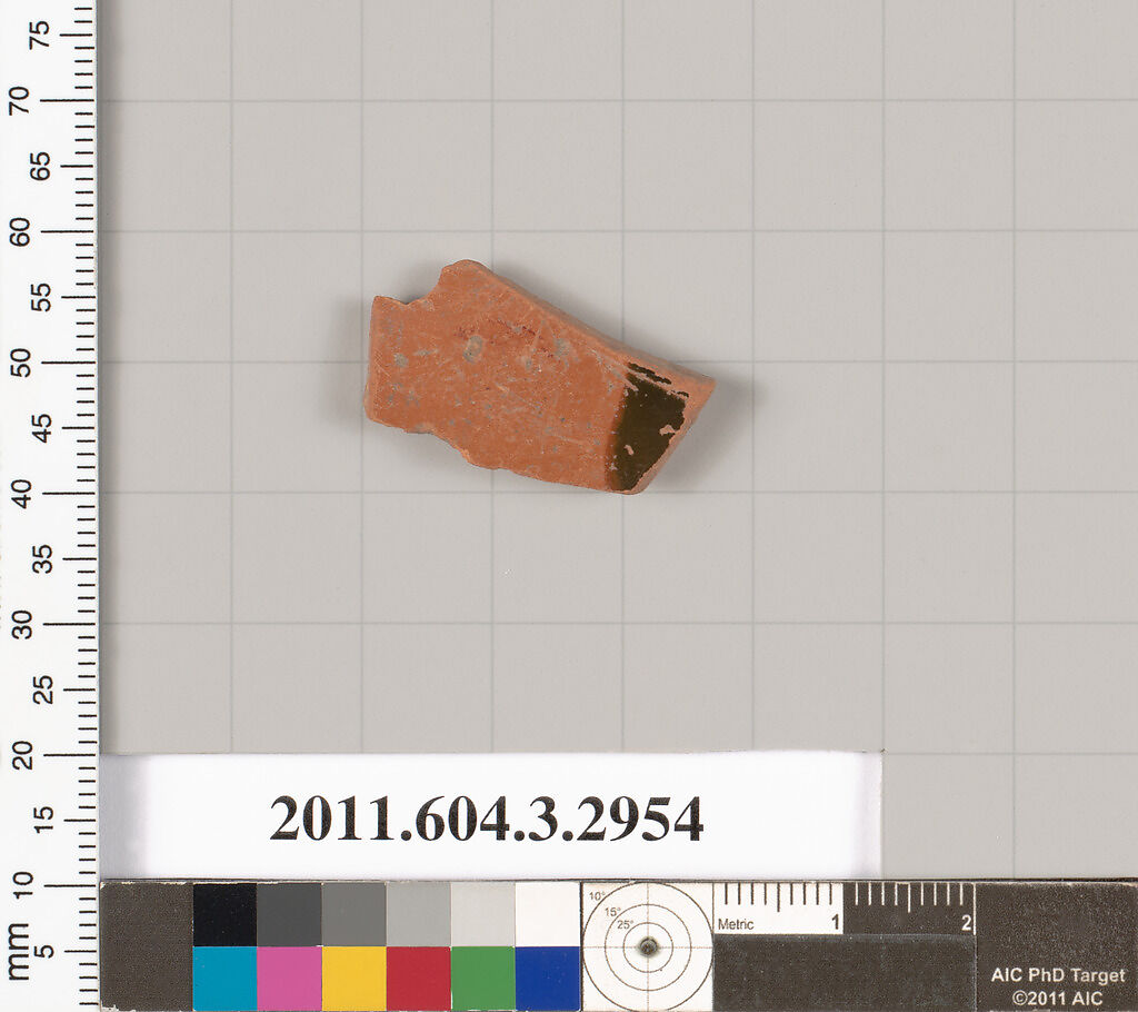 Terracotta fragment of a closed shape - Greek, Attic - Archaic - The ...