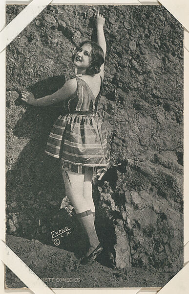 Bathing Beauty Against Rock Wall From Mack Sennett Comedies Arcade