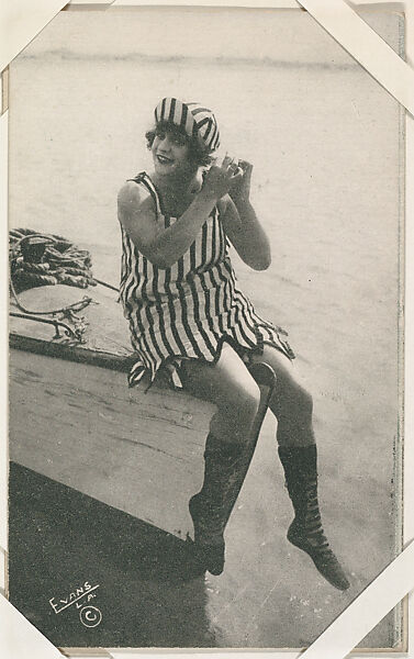 Bathing Beauty In Striped Costume From Mack Sennett Comedies Arcade