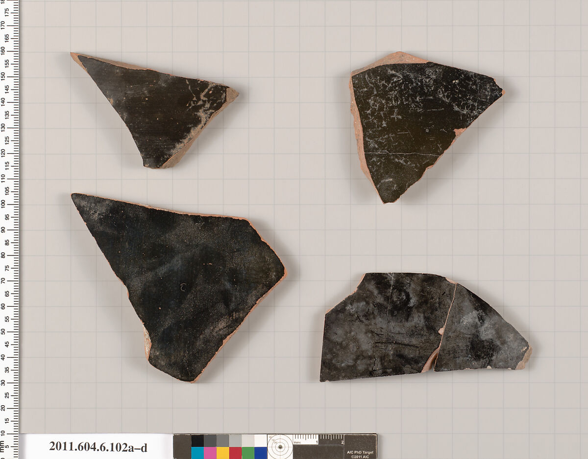 Terracotta fragments of closed shapes - Greek, Attic - Archaic ...