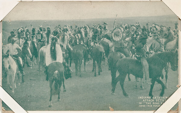 Indians gathering to attack settlers in "The Pony Express" from Western ...
