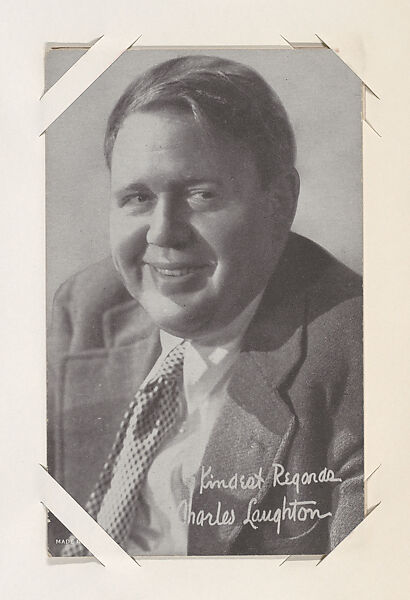 Charles Laughton from Movie Stars Exhibit Cards series (W401) - The ...