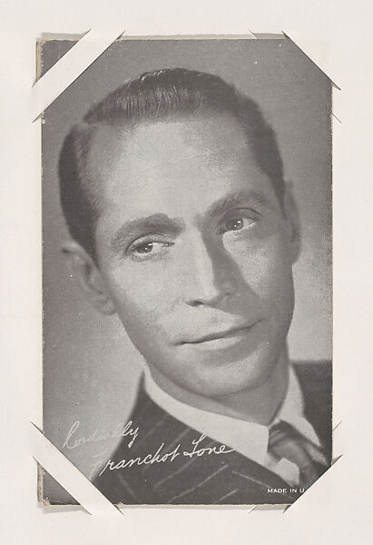 Franchot Tone from Movie Stars Exhibit Cards series (W401) | The ...