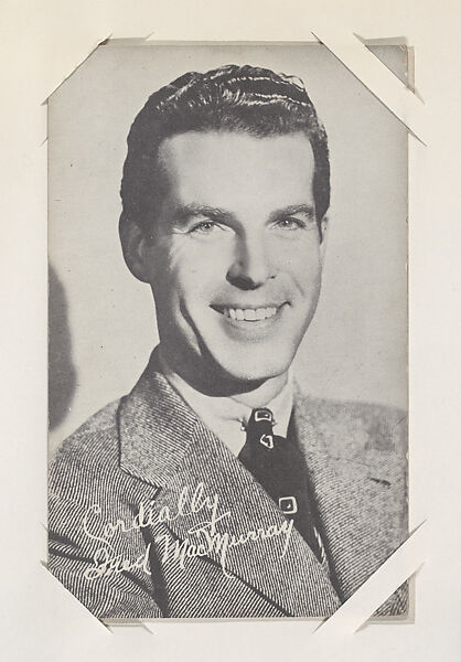 Fred MacMurray from Movie Stars Exhibit Cards series (W401) - The ...