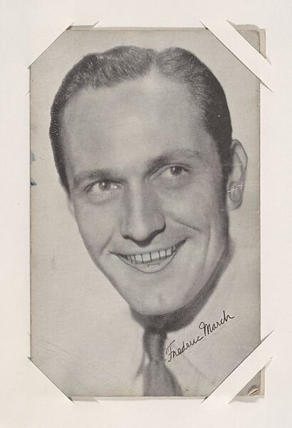 Fredric March from Movie Stars Exhibit Cards series (W401) - The ...