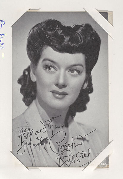 Rosalind Russell from Movie Stars Exhibit Cards series (W401) - The ...