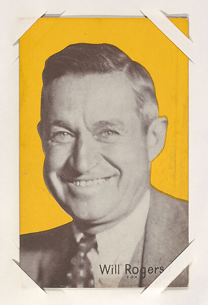 Will Rogers from Western Stars or Scenes Exhibit Cards series (W412 ...