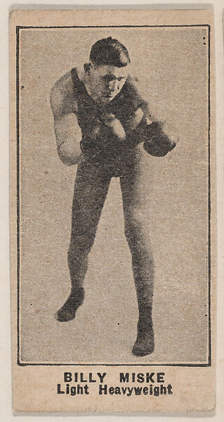 Billy Miske, Light Heavyweight, from Boxers strip cards (W580) - The ...
