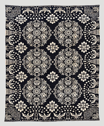 Coverlet, woven double cloth | American | The Metropolitan Museum of Art