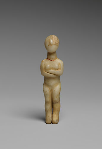 Marble seated harp player | Cycladic | Late Early Cycladic I–Early ...